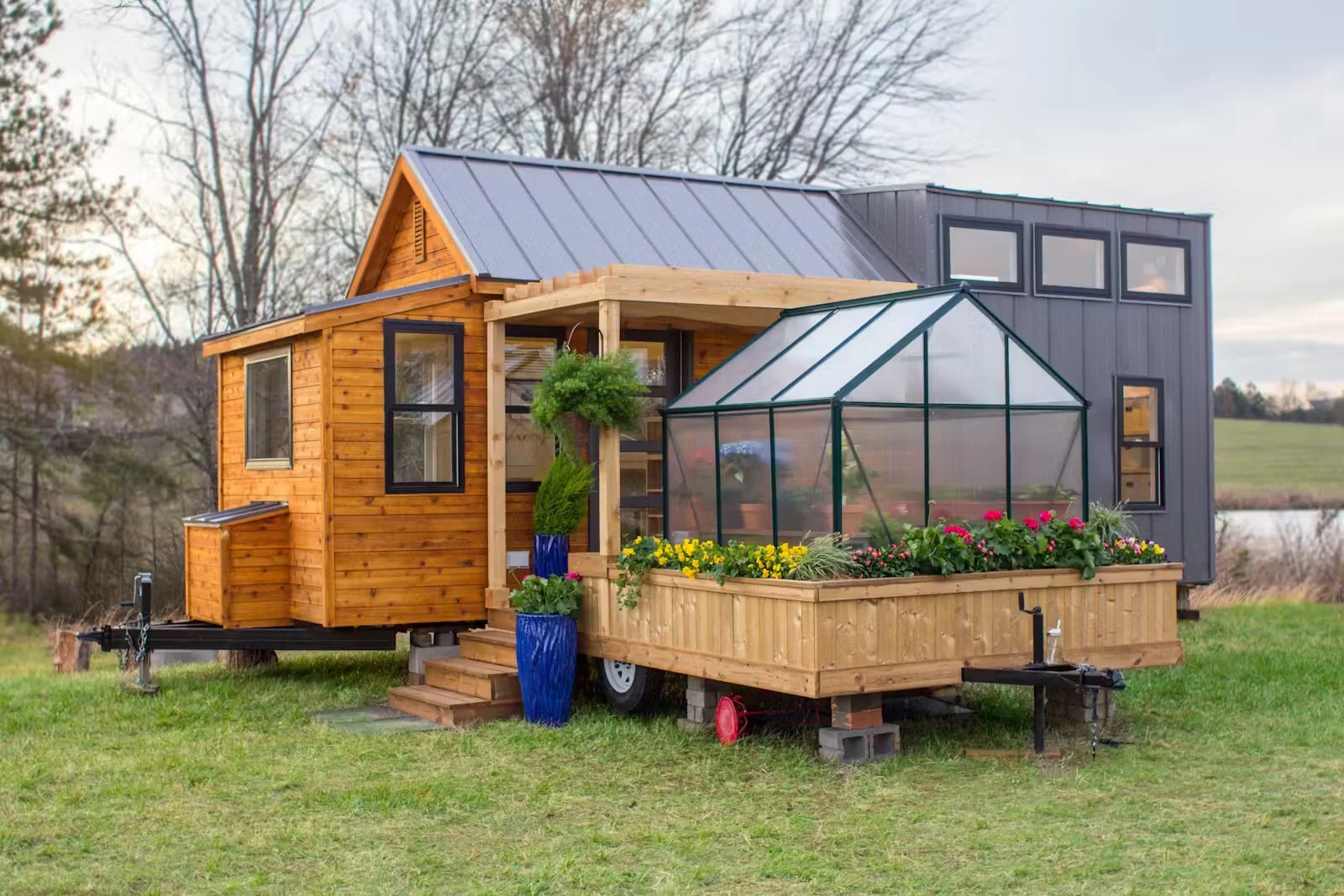 A Tiny House Like No Other! Cozy Greenhouse, Relaxing Porch Swing & the ...